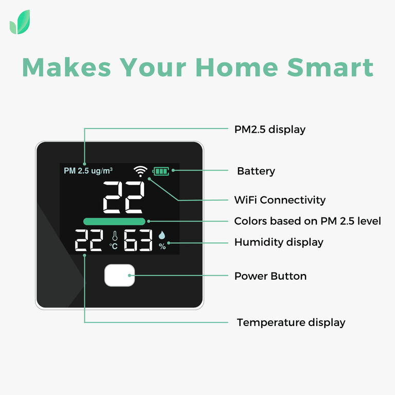 Easy check on AQI with our indoor air quality monitor | AIRTH