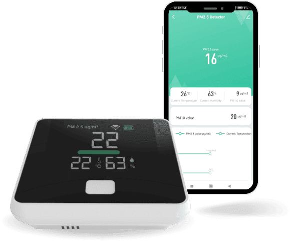 Easy check on AQI with our indoor air quality monitor | AIRTH